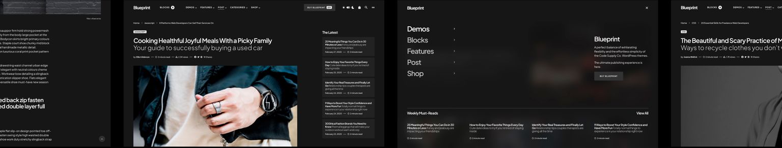 Blueprint. Next-Generation Blog & Magazine WordPress Theme with Dark Mode